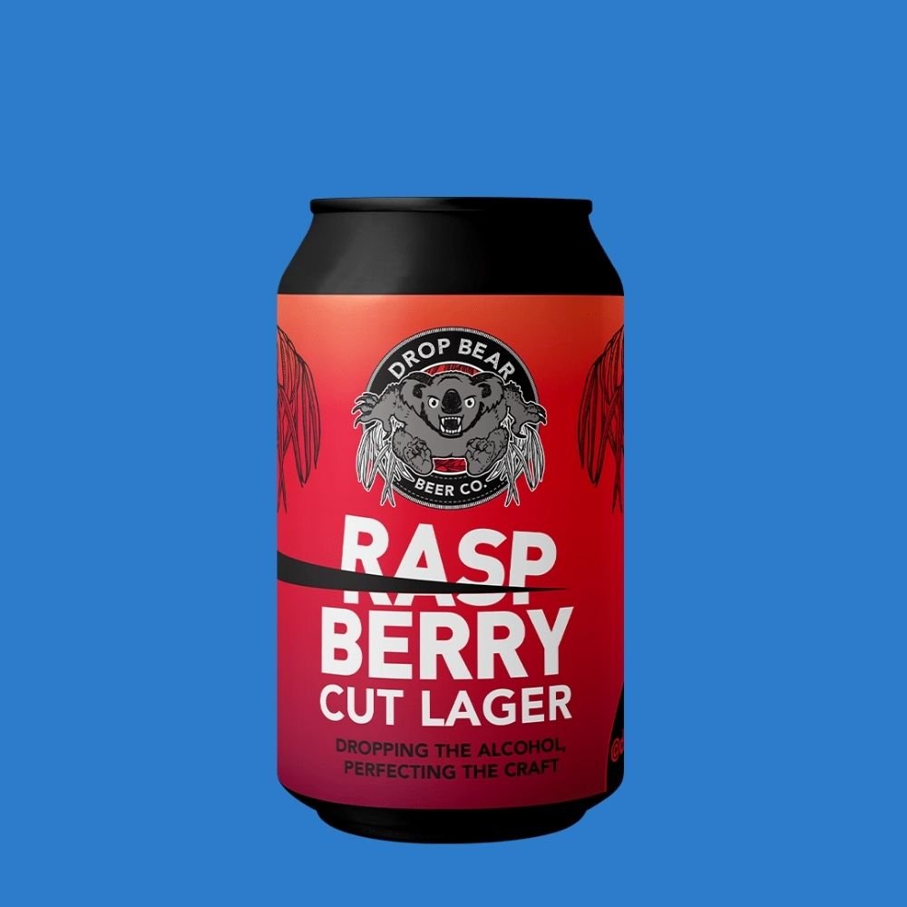 Drop Bear Beer Raspberry Cut Lager (0.5% ABV) – Wise Bartender